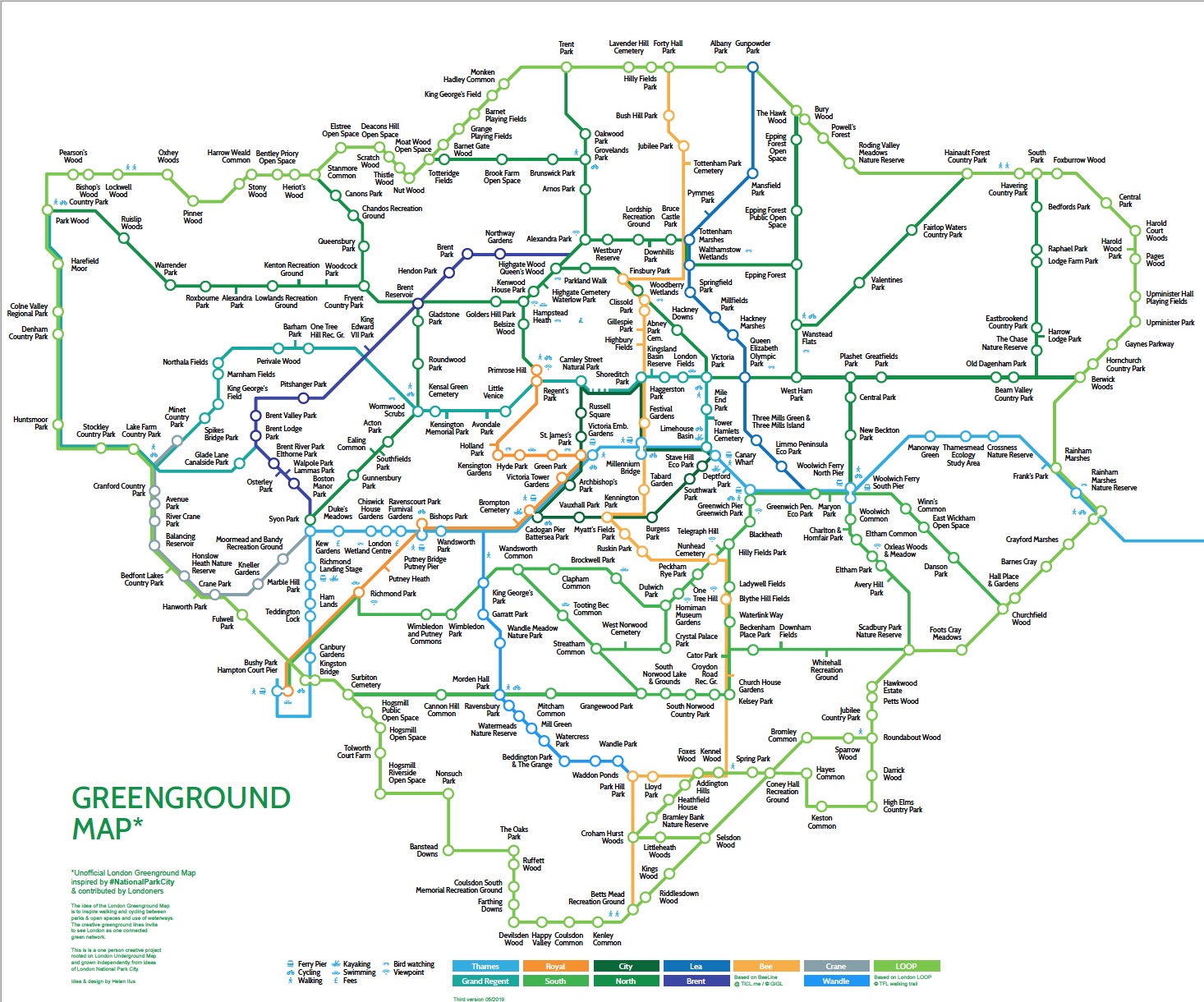 New ‘Tube’ Map for Walkers Shows London’s Green Spaces - Nspirement